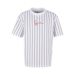 Karl Kani M&auml;dchen T-Shirt "Karl Kani Small Signature Essential Pinstripe Tee Junior"wei&szlig;, Gr. 110, bedruckt, 100% Baumwolle, Shirts