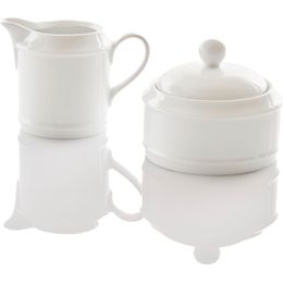 Retsch Arzberg Milch- und Zuckerset "HEIKE WEISS, Geschirr-Set, 2-tlg. f&uuml;r Kaffee & Tee, Porzellan, rund", 2 Stk., wei&szlig;, Geschirr-Sets, f&uuml;r Kaffee-