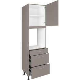 Backofenumbauschrank Nobilia, B:60cm H:216,6cm T:58,3cmfront: taupegrau, korpus: taupegrau, Schr&auml;nke, ""Laser", Ausrichtung w&auml;hlbar, mit Schublade