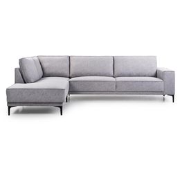 Ecksofa OTTO HOME, B:289cm H:85cm T:210cm, grau, Struktur weich (100% Polyester);Luxus-Microfaser (100% Polyester);Webstoff (100% Polyester),