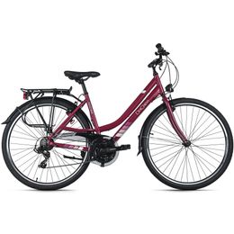 Dacapo Trekkingrad "Damen 28'' Ravenna 50 Rot 21 G&auml;nge RH 48 cm", 48cm, 28 Zoll (71,12cm) hinten: 28 Zoll (71,12cm)rot, rot, Fahrr&auml;der
