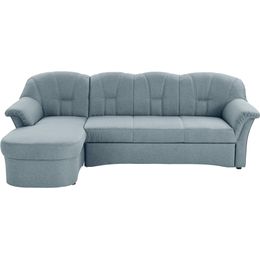 Ecksofa DOMO collection, B:235cm H:84cm T:140cm, blau, Kunstleder SOFTLUX;Luxus-Microfaser (100% Polyester);Struktur ( 90% Polyester, 10%