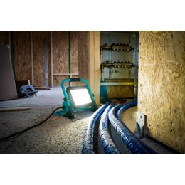 Eglo LED Wandstrahler "Avelar Strahler, tragbare Arbeitsleuchte, Arbeitsscheinwerfer, IP65", 1, H: 36,5cm, 1 Stk., blau, Leuchten, Stehleuchte -