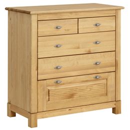 Schubkastenkommode OTTO HOME, B:96cm H:99cm T:38cm, beige, Sideboards, "Rauna", aus massiver Kiefer mit 5 Schubladen, Breite 96 cm