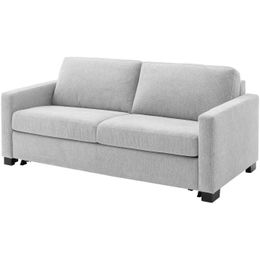 Schlafsofa Home Affaire, B:206cm H:81cm T:98cmsilber, 100% Polyester, Jugendzimmer, Sofas, "Vionelle, 3-Sitzer mit Kaltschaummatratze nach Wahl,