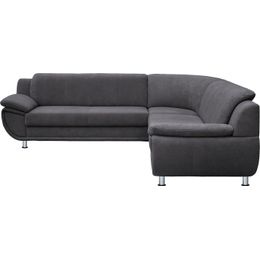 Ecksofa Trendmanufaktur, B:267cm H:85cm T:247cm, grau, Microfaser PRIMABELLE (100% Polyester);Kunstleder SOFTLUX;Struktur (54% Polyacryl, 46%