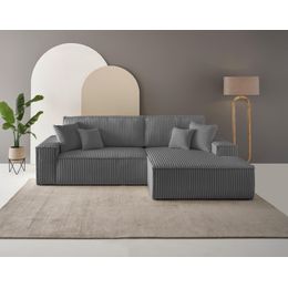 Ecksofa OTTO HOME, B:267cm H:85cm T:167cm, grau, Bezugstoff 100% PES ;Gramatur 400g/qm +/- 5%, Wohnzimmer, Sofas, "FINNLEY, L-Form 257 cm,
