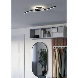 Eglo Deckenleuchte "Lungolago Deckenlampe, B&uuml;rolampe Decke, Metall und Kunststoff, Lampe", 1, H: 6cm, 1 Stk.schwarz, Wohnzimmer, Leuchten,