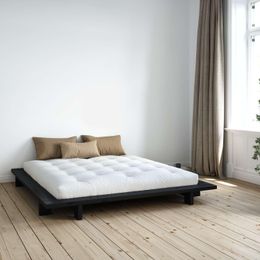 Bettgestell Karup Design, B:188cm H:20cm L:228cm, schwarz, Betten, "JAPAN BED, FSC-zertifiziertem Massivholz Futonbett, excl. Matraze",