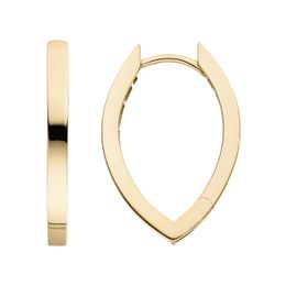 Jobo Damen Paar Creolen "Ohrringe spitz oval 21 mm", Gelbgold 333gelbgold 333, Gelbgold 333, Ohrringe, 8 Karat 333 Gold