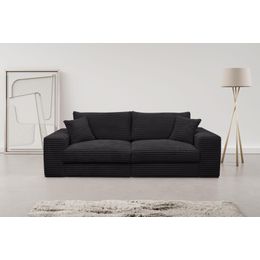 Big-Sofa WERK2, B:246cm H:82cm T:105cm, grau, 100% Polyester, Sofas, "Rozzana Mega Sofa mit viel Platz, aktuelle Bez&uuml;ge. Breite 246cm", mit losen