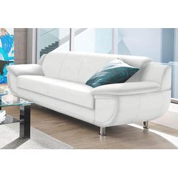 3-Sitzer Trendmanufaktur, B:207cm H:85cm T:94cm, wei&szlig;, Microfaser PRIMABELLE (100% Polyester);Kunstleder SOFTLUX;Struktur (54% Polyacryl, 46%