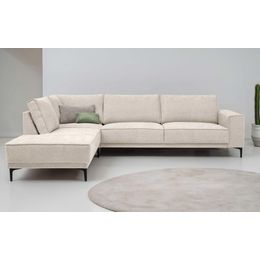 Ecksofa OTTO HOME, B:289cm H:85cm T:210cm, beige, 100% Polyester, Wohnzimmer, Sofas, "OLAND L-Form, B: 289 cm, Skandi-Design", Struktur, Flachgewebe,