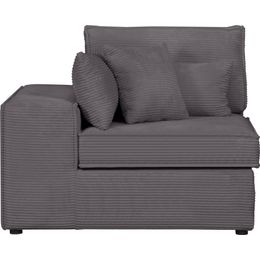 Sofaelement OTTO HOME, B:100cm H:75cm T:100cm, grau, 100% Polyester, Polsterelemente, "Florid", als Teil eines Modulsofas,, fester Sitzkomfort, auch