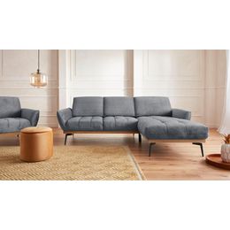 Ecksofa, B:245cm H:87cm T:185cm, grau, exxpo - SOFA FASHION, Webstoff Premium: 67% Polyester, 33% Baumwolle;Webstoff: 100% Polyester;Velours: 100%