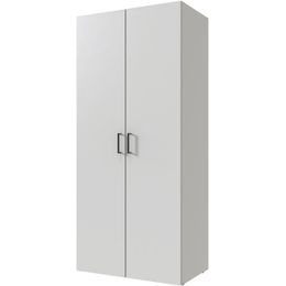 wimex Kleiderschrank "Mugano,in 3 Breiten, 2 Tiefen, viele Farben, Made in Germany", Wei&szlig;, B/H/T: 80cm x 185cm x 54cm, Ohne Spiegel, Basic, schwarz,