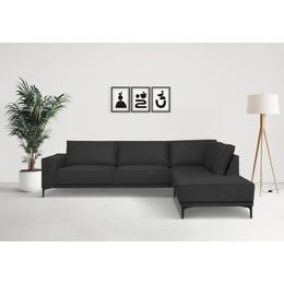 Ecksofa OTTO HOME, B:289cm H:85cm T:210cm, grau, 100% Polyester, Wohnzimmer, Sofas, "OLAND L-Form, B: 289 cm, Skandi-Design", Struktur, Flachgewebe,