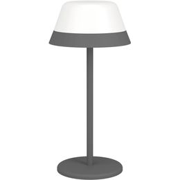 Eglo Tischleuchte "Meggiano Tischlampe, kabellos, aufh&auml;ngbarer Lampenschirm, IP54, Lampe", 2, &Oslash; 15cm H: 32cm, 1 Stk.grau, Leuchten, Tischleuchte -