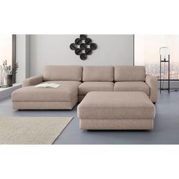 Ecksofa Home Affaire, B:303cm H:84cm T:176cm, beige, 100% Polyester, Wohnzimmer, Sofas, "Bloomfield, bequem und elegant, OTTOs Choice, Breite 303cm,