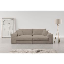 Big-Sofa WERK2, B:246cm H:82cm T:105cm, beige, 90% Polyester, 10% Nylon, Sofas, "Rozzana Mega Sofa mit viel Platz, aktuelle Bez&uuml;ge. Breite 246cm",