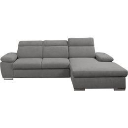 Ecksofa WERK2, B:282cm H:88cm T:185cm, grau, 92% Polyester, 8% Nylon, Wohnzimmer, Sofas, "Palma 282 x 185 cm modern und bequem", Strukturstoff,
