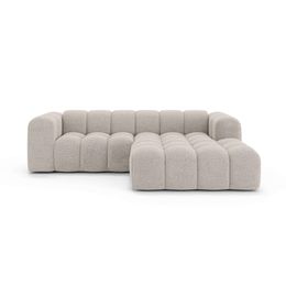Ecksofa OTTO HOME "KALLIE L-Form, 248 cm - OTTO. Verl&auml;ssliche Qualit&auml;t.", creme, B:248cm H:72cm T:186cm, 100% Polyester, Sofas, Ecksofa, Bubble Optik, moderne Steppung, hoher Sitzkomfort, Topseller