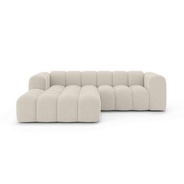 Ecksofa OTTO HOME "KALLIE L-Form, 248 cm - OTTO. Verl&auml;ssliche Qualit&auml;t.", beige, B:248cm H:72cm T:186cm, 100% Polyester, Sofas, Ecksofa, Bubble Optik, moderne Steppung, hoher Sitzkomfort, Topseller