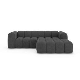 Ecksofa OTTO HOME "KALLIE L-Form, 248 cm - OTTO. Verl&auml;ssliche Qualit&auml;t.", dunkelgrau, B:248cm H:72cm T:186cm, 100% Polyester, Sofas, Ecksofa, Bubble Optik, moderne Steppung, hoher Sitzkomfort