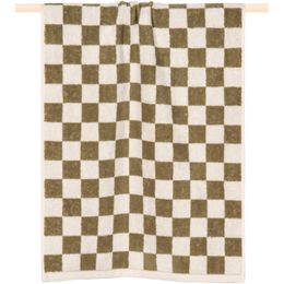 Badetuch Pad, B:70cm L:140cm, gr&uuml;n, Frottee, Frottee, Handt&uuml;cher, "CHESS, 70x140 cm", Made in Europe, 100% Baumwolle, modernes Karo Design