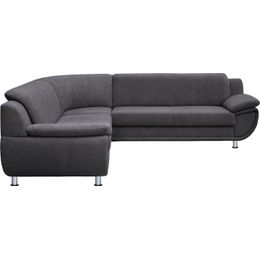 Ecksofa Trendmanufaktur, B:267cm H:85cm T:247cm, grau, Microfaser PRIMABELLE (100% Polyester);Kunstleder SOFTLUX;Struktur (54% Polyacryl, 46%
