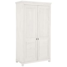 Kleiderschrank OTTO HOME, B:113cm H:195cm T:60cm, wei&szlig;, Massivholz, Schlafzimmer, Schr&auml;nke, "Rauna, mit Lamellen und Kassetten, klassischer
