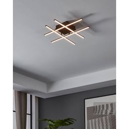 Eglo Deckenleuchte "Lasana 3 Deckenleuchte, Wohnzimmerlampe, Stahl und Kunststoff, Lampe", 4, H: 9,5cm, 1 Stk., schwarz, Wohnzimmer, Leuchten,