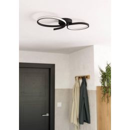 Eglo Deckenleuchte "Serpins Deckenlampe, Pendellampe, Metall und Kunststoff, Flurlampe", 1, H: 7,5cm, 1 Stk., schwarz, Wohnzimmer, Leuchten,