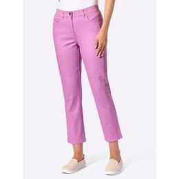 Casual Looks Damen 7/8-Jeans, rosa, Gr. 54, unifarben, 96% Baumwolle, 4% Elasthan, Jeans