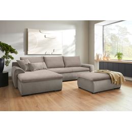 Ecksofa Home Affaire, B:285cm H:85cm T:176cm, grau, Wohnzimmer, Sofas, "Win L-Form, B: 285 cm - OTTO. Verl&auml;ssliche Qualit&auml;t.", mit 2 Zierkissen,