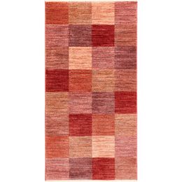 Teppich LUXOR living, B:80cm H:11mm L:160cmrot, multi 1, Polyester, Wohnzimmer, Teppiche, "Rocco", Vintage-Look, verschiedene Designs, mit Fransen,