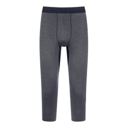 Mey Herren Lange Unterhose "Prfrmnc+", Gr. XL, grau, Obermaterial: 48% Schurwolle, 48% Polyester, 4% Elasthan, Unterhosen, 3/4-lang, flache N&auml;hte,
