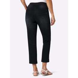 Inspirationen Damen 7/8-Jeans, schwarz, Gr. 38, unifarben, 78% Baumwolle, 20% Polyester, 2% Elasthan, Jeans