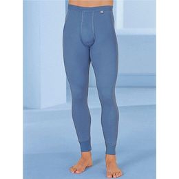 Kumpf Herren Lange Unterhose, Gr. 7, blau, 100% Baumwolle, Unterhosen