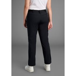 Maier Sports Damen Softshellhose "DA-HOSE EL. SOFTSH. PERLIT W"schwarz, Gr. 38, Obermaterial: 92% Polyester, 8% Elasthan, Hosen, mit winddichter