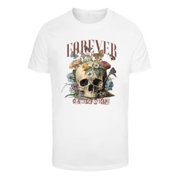 T-Shirt MisterTee "MisterTee Herren Forever And Ever Tee", Damen, Gr. M, wei&szlig;, 100% Baumwolle, bedruckt, normal, Rundhals, Shirts T-Shirt