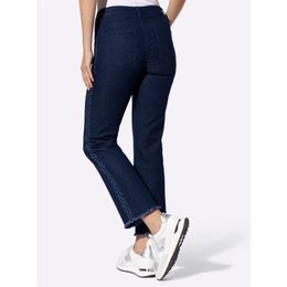 Heine Damen Bequeme Jeans, blau, Gr. 50, unifarben, 81% Baumwolle, 17% Polyester, 2% Elasthan, Jeans