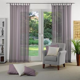 Vorhang WIRTH, B:141cm H:245cm, lila, Jacquard, Baumwolle, Polyester, Wohnzimmer, Gardinen, "Sunday", nach Ma&szlig;