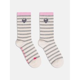 LIEBLINGSST&Uuml;CK LIEBLINGSST&Uuml;CK Damen Langsocken "Lovely Socks "GraceEP" aus Baumwollmix", Gr. 35, beige, Baumwolle, Elasthan, Polyamid, metallisierte Fasern, Socken,