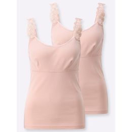 w&auml;schepur W&Auml;SCHEPUR Damen BH-Hemd, Gr. 38, rosa, 50% Baumwolle, 50% Modal, BHs