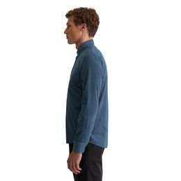 Marc O'Polo MARC O'POLO Herren Langarmhemd "aus reiner Bio-Baumwolle"stormy blau, Gr. XXL, unifarben, Obermaterial: 100% Baumwolle, Hemden