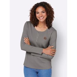 Casual Looks Damen T-Shirt "Shirt", grau, Gr. 48, unifarben, 95% Baumwolle, 5% Elasthan, Shirts