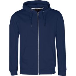 INDICODE Herren Kapuzensweatjacke "INPonto", blau, Gr. S, unifarben, Sweatware, Obermaterial: 60% Baumwolle, 40% Polyester, Sweatjacken