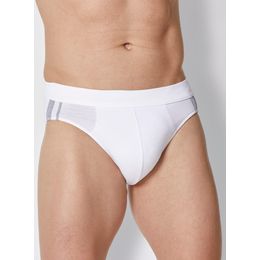 Schiesser Herren Slip, Gr. 4, wei&szlig;, 95% Baumwolle, 5% Elasthan, Unterhosen
