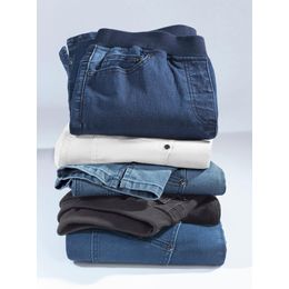 Inspirationen Damen 7/8-Jeans, blau, Gr. 20, unifarben, 78% Baumwolle, 20% Polyester, 2% Elasthan, Jeans